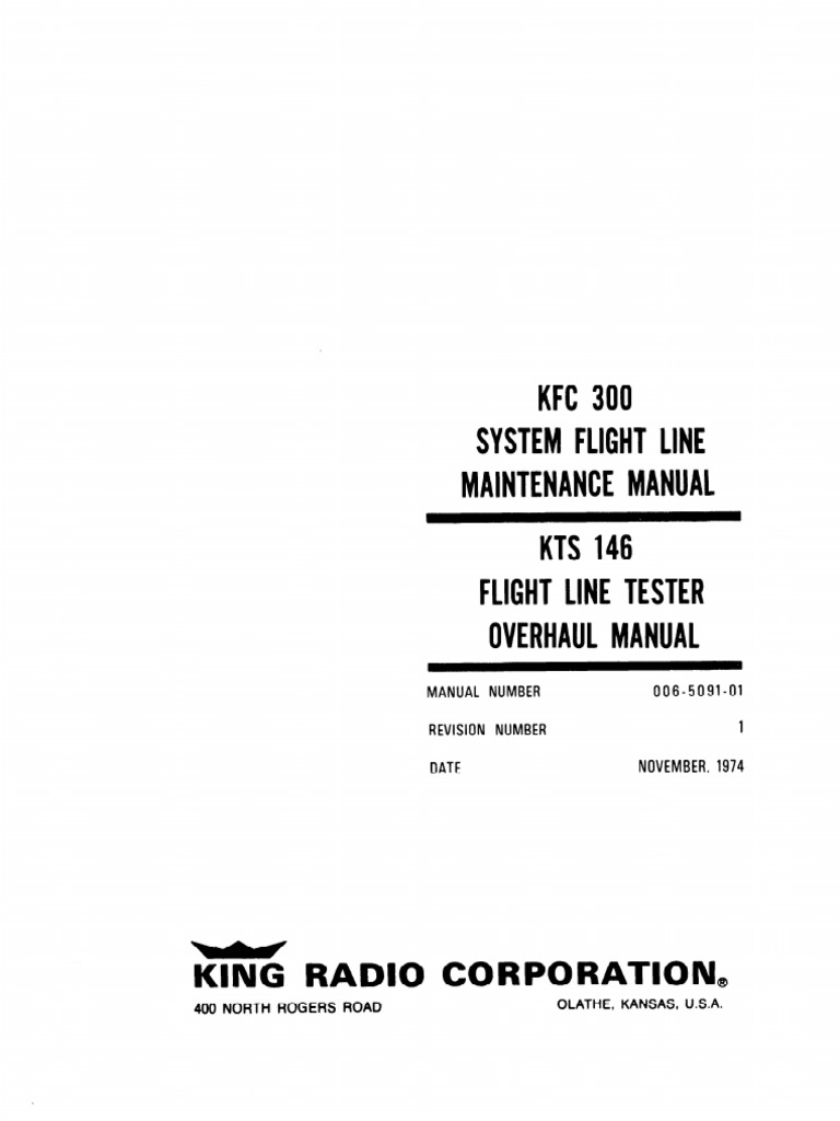 KFC 300 FLT Line Manual | PDF | Aviation | Aerospace