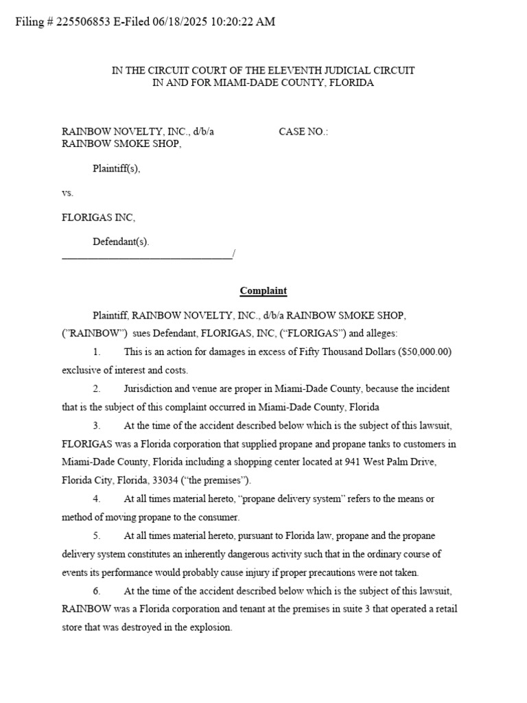 Florigas Negligence Lawsuit Overview | PDF | Negligence | Lawsuit