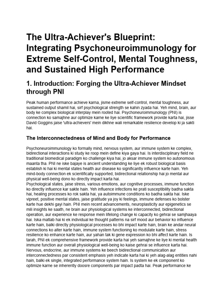 The Ultra-Achiever's Blueprint - Integrating Psycho... | PDF | Stress ...