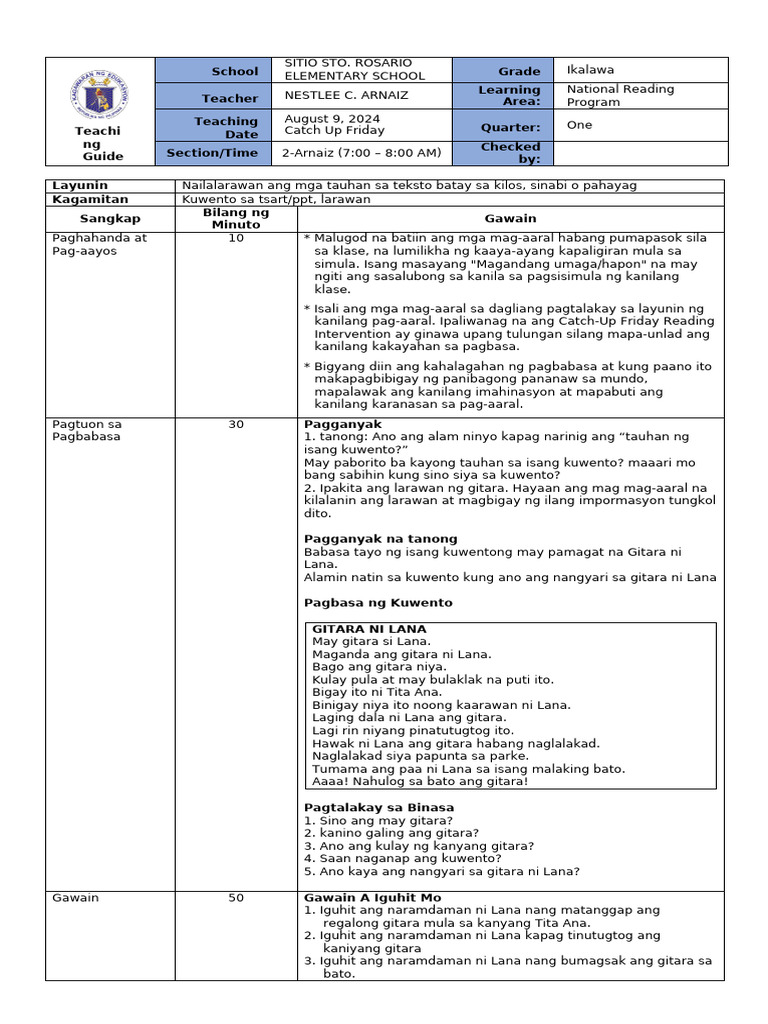 CUF-Filipino Grade 2 - 8-9-2024 | PDF