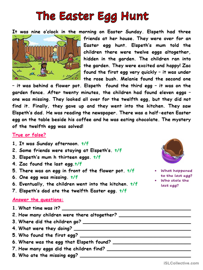 Easter Egg Hunt Mystery Unveiled | PDF