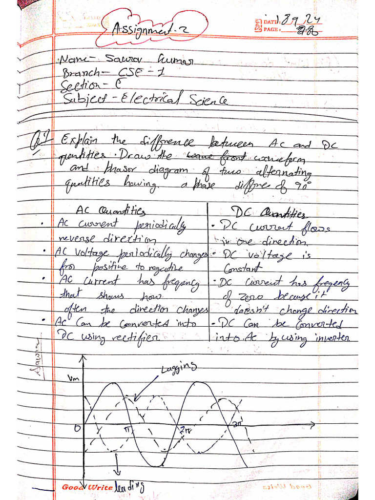 Electrical Science Assignment 2 | PDF