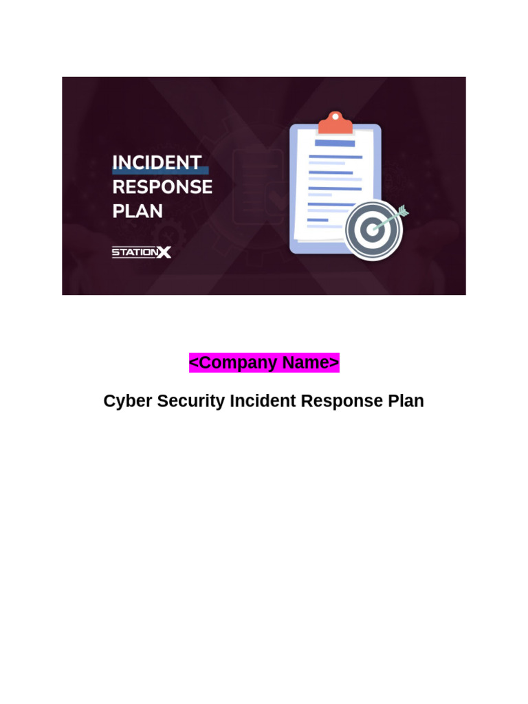 Cyber Security Incident Response Plan | PDF | Malware | Security