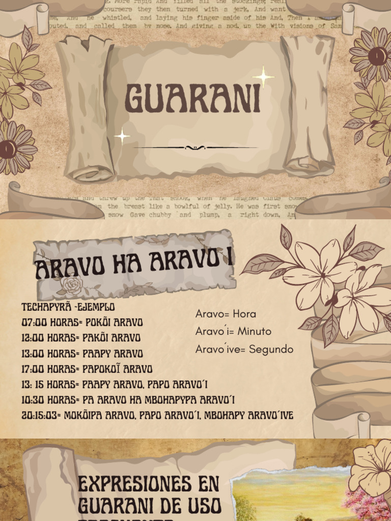 Expresiones de tiempo en guaraní | PDF | Familias de idiomas