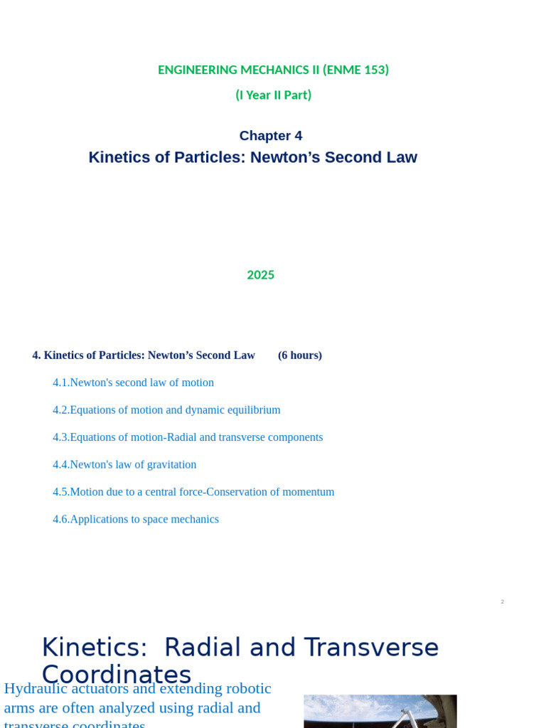 Chapter 4 - Kinetics of Particles Newtons Second Law - Part B | PDF | Force | Angular Momentum