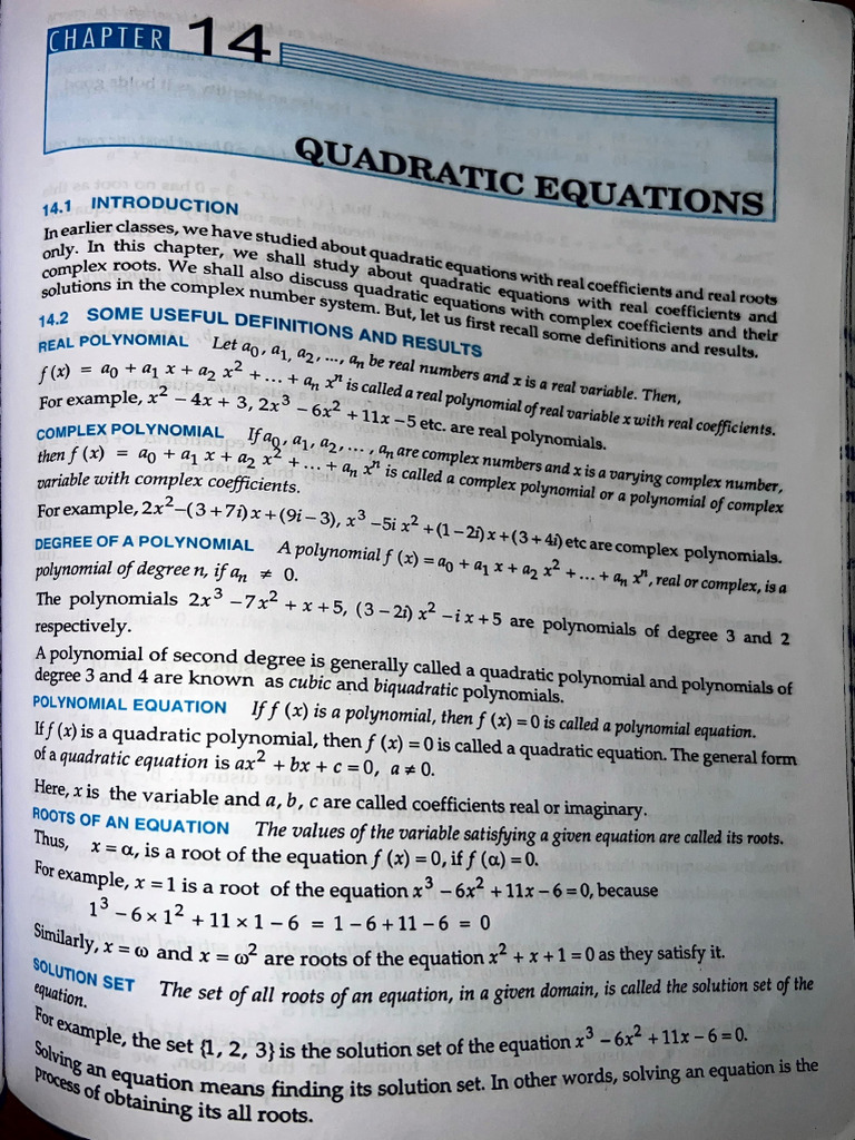 Quadratic Equations | PDF | Polynomial | Quadratic Equation