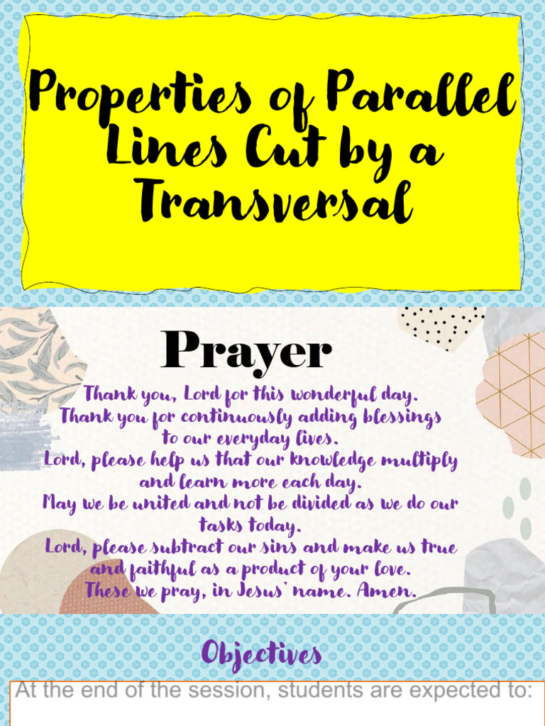 Parallel Lines Cut by A Transversal | PDF | Euclidean Geometry | Euclid