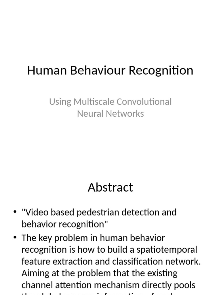 Human Behaviour Recognition Final | PDF | Information | Cognitive Science