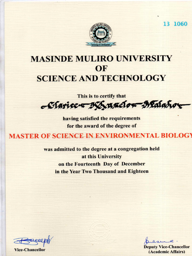 Masters Cert | PDF