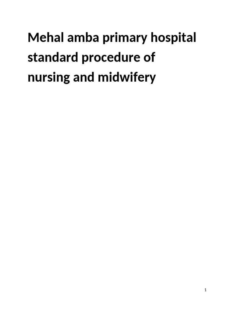 Standard Procudure of Nursing and Midwivery | PDF | Surgical Suture | Wound