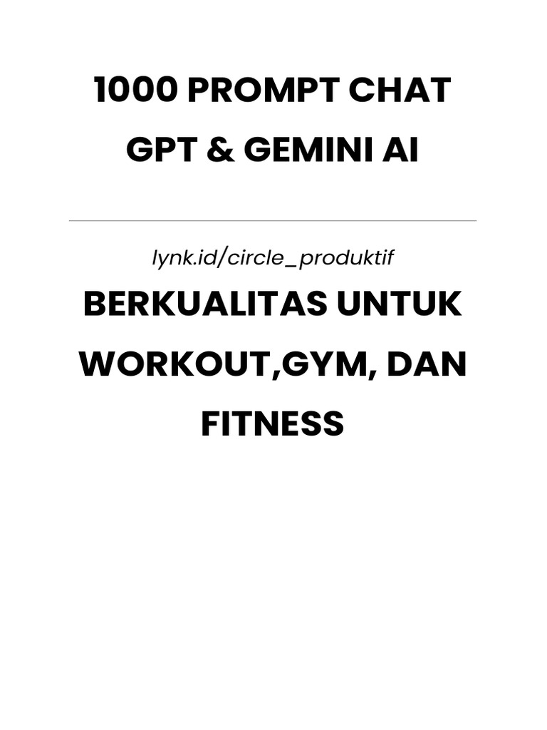 1000 Prompt AI untuk Workout dan Fitness | PDF