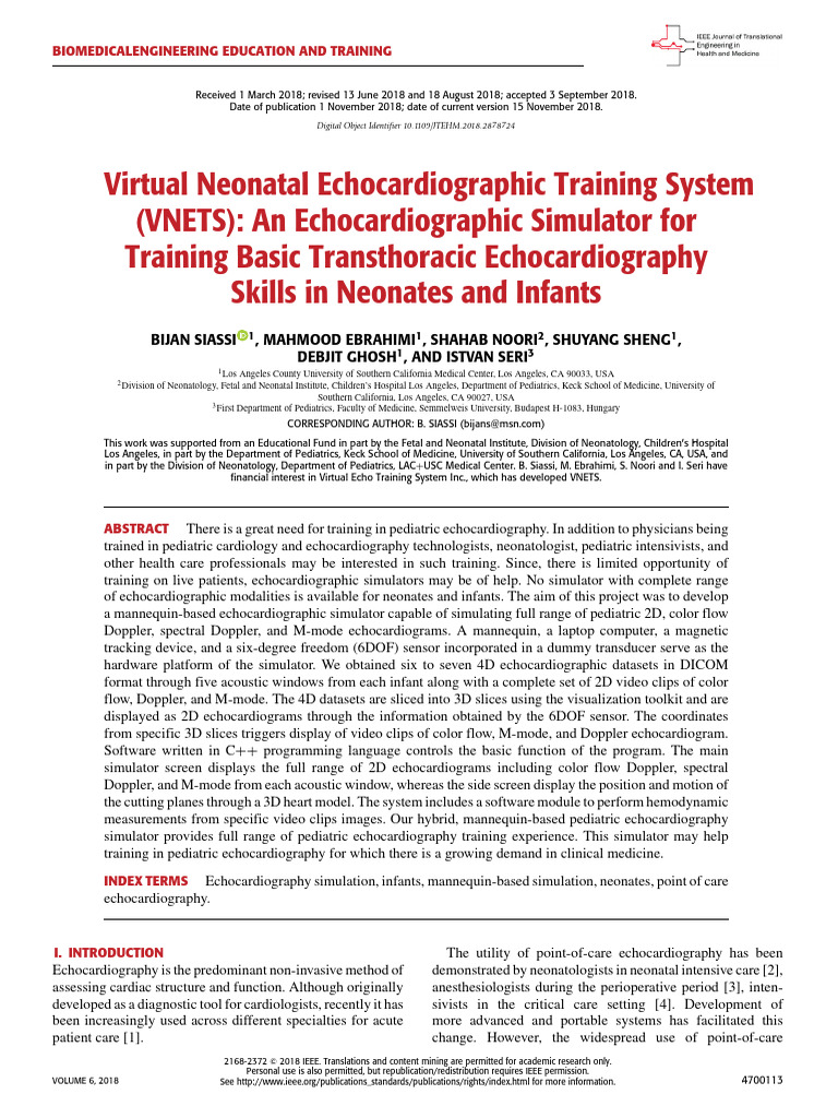Virtual Neonatal Echocardiographic Training System 250513 124623 | PDF ...