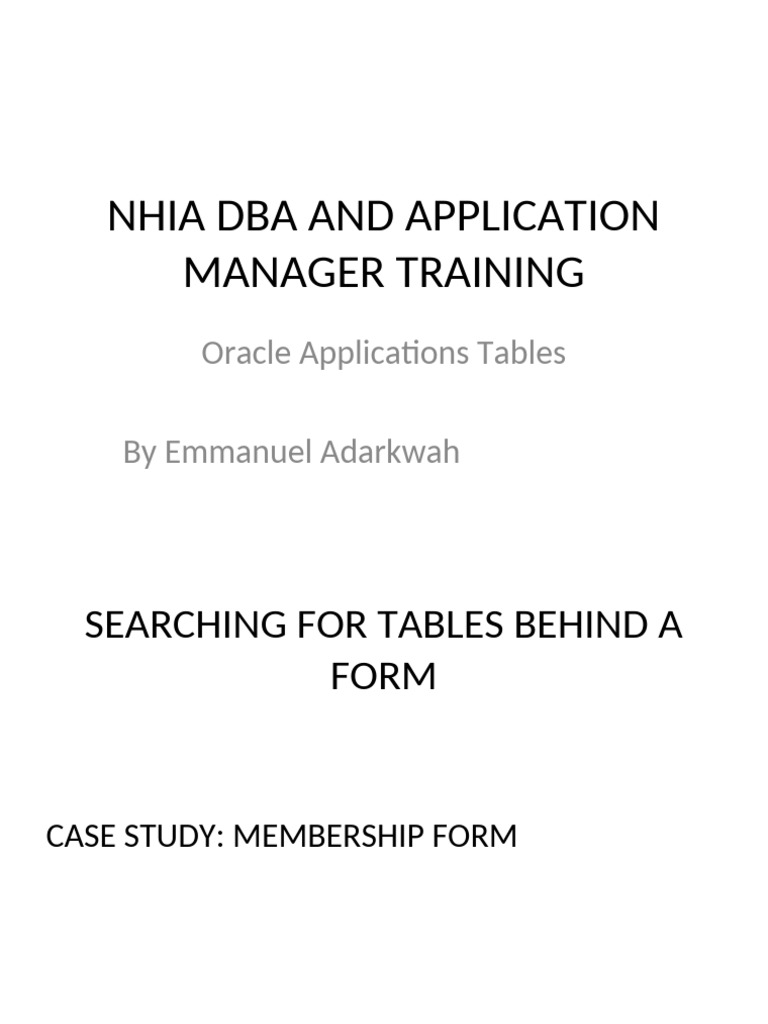 Oracle Application Table | PDF | Database Index | Table (Database)
