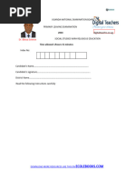 PLE SST 2024-A Revised Past Paper Guides | PDF