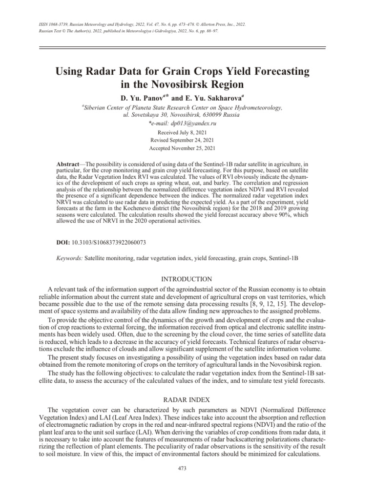 Siberian Center of Planeta State Research Center on Space ...