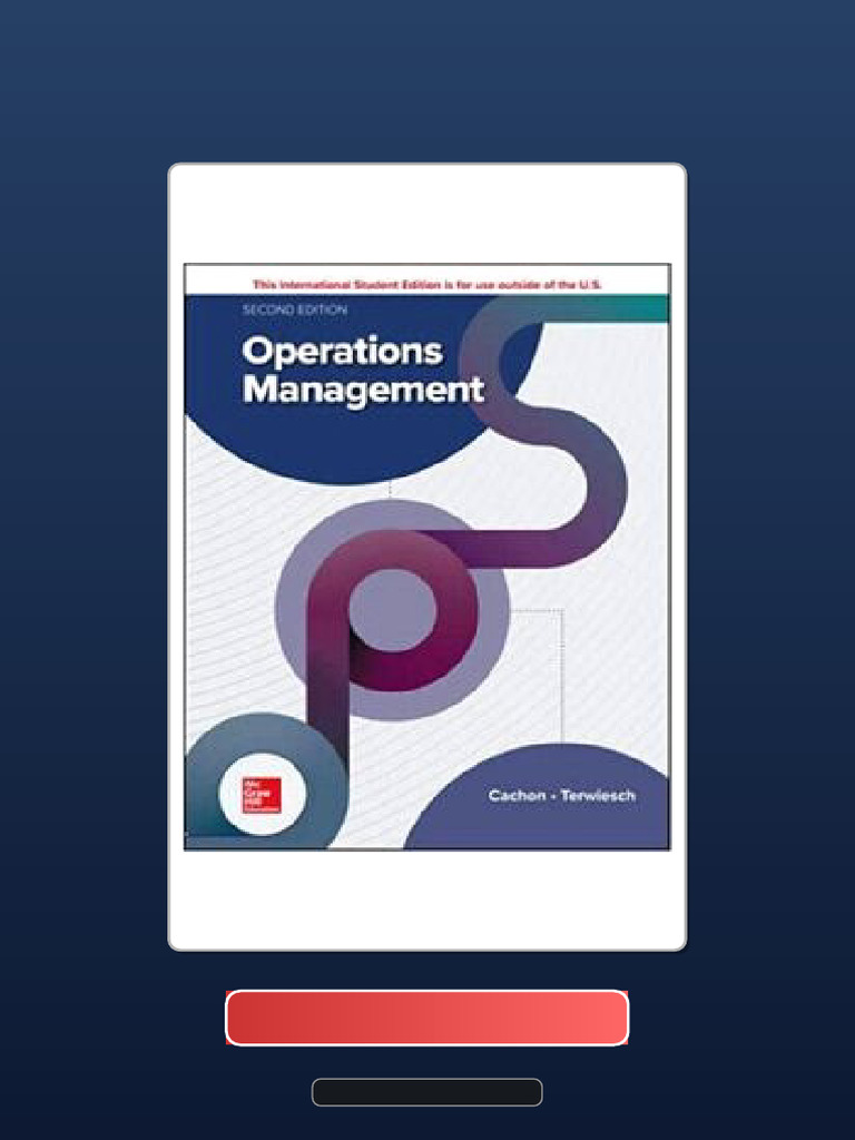 Test Bank For Operations Management 2nd Edition by Gerard Cachon FULL ...