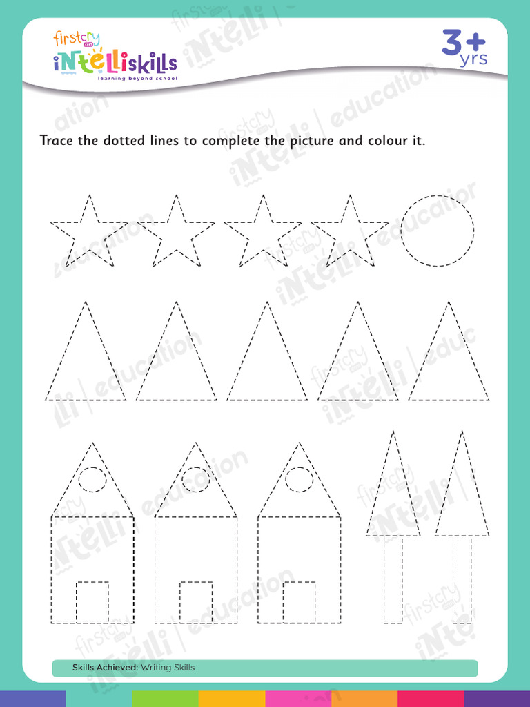 Trace The Dotted Lines To Complete The Picture and Colour It | PDF