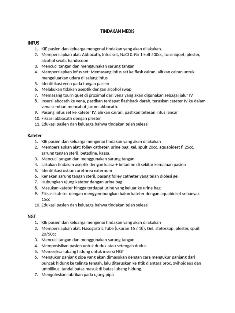Tindakan Medis | PDF
