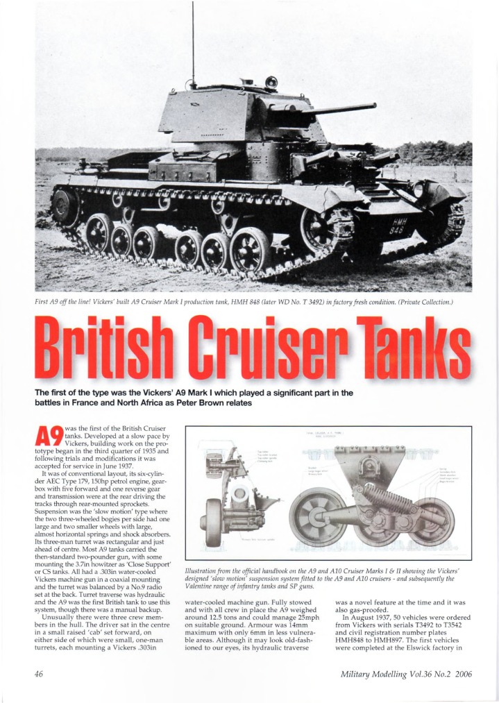 A9 Cruiser Tank Mark I | PDF