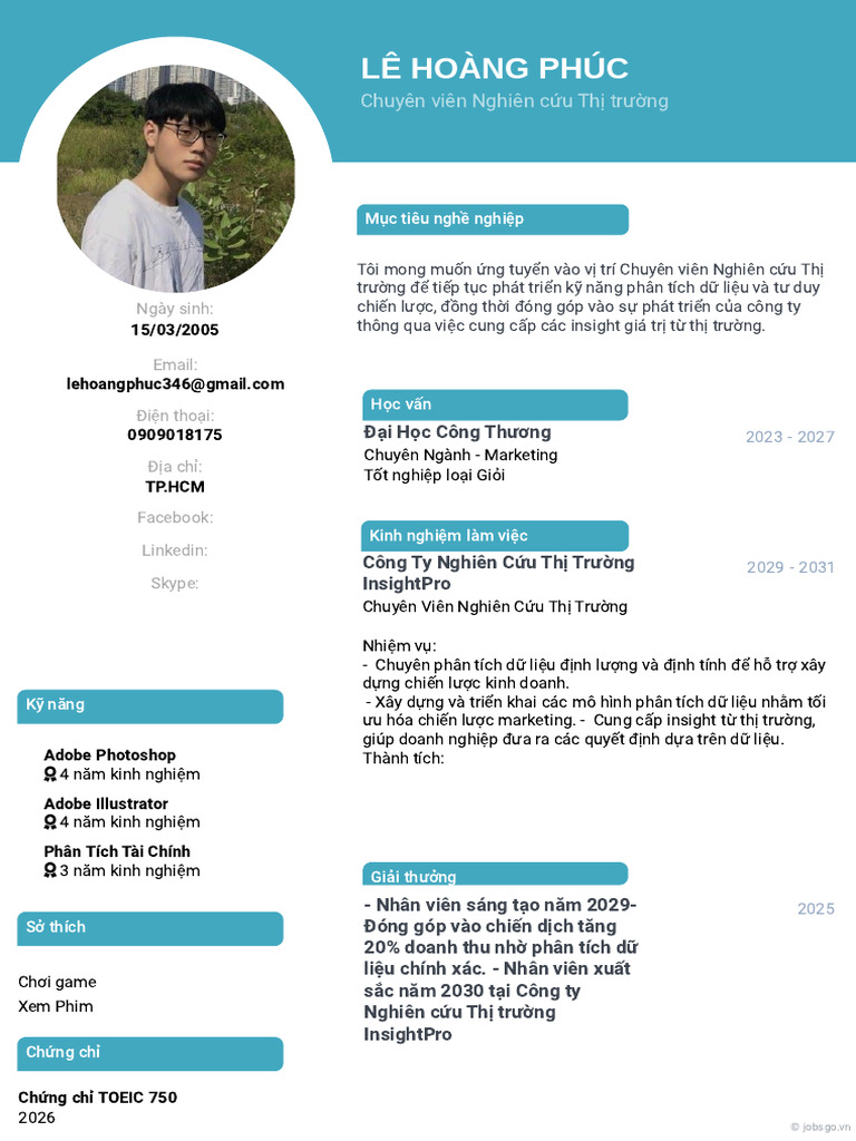 CV - Hoang Phuc | PDF