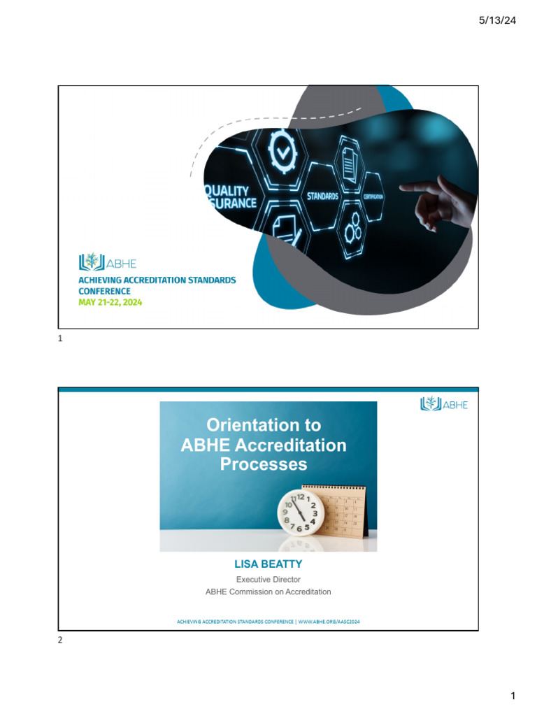 2024.AASC Orientation To ABHE Accred Beatty | PDF