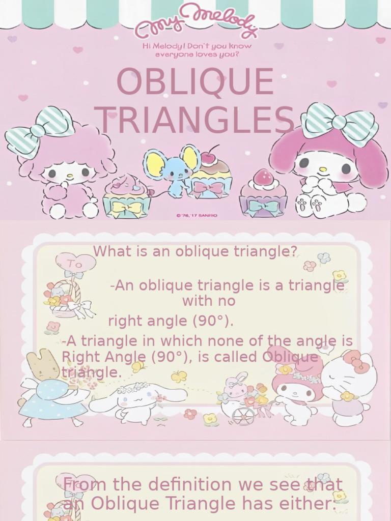 Oblique Triangles | PDF