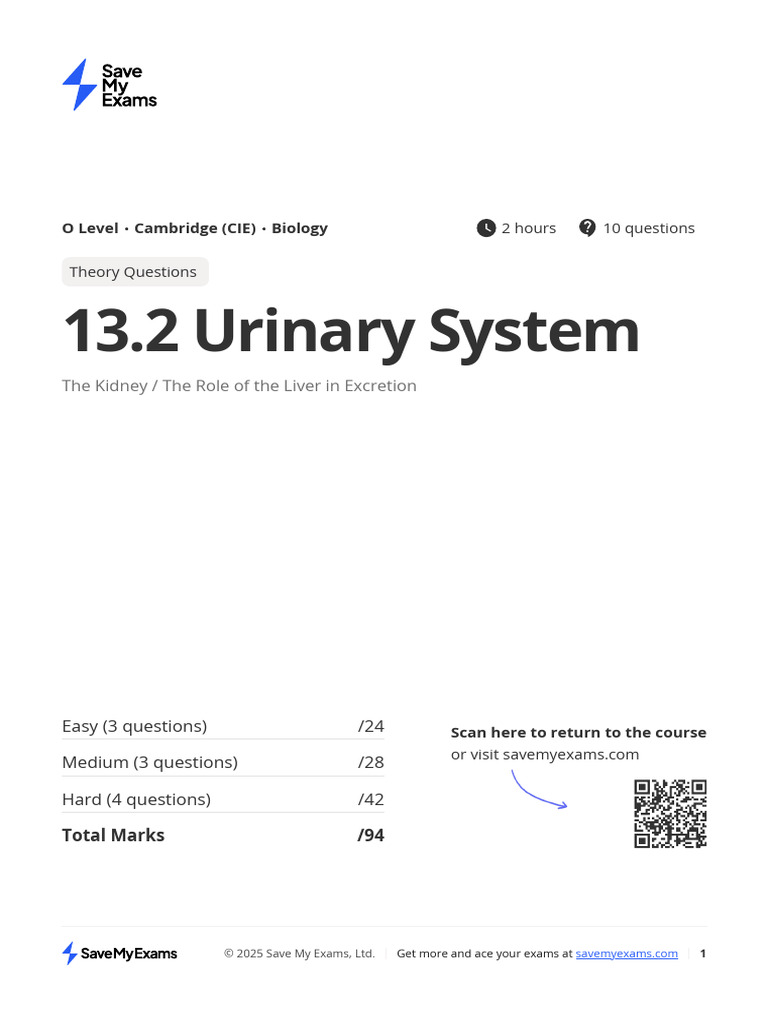 13 2 Urinary System B8pKgggBHKB85j9H | PDF | Kidney | Organ (Anatomy)