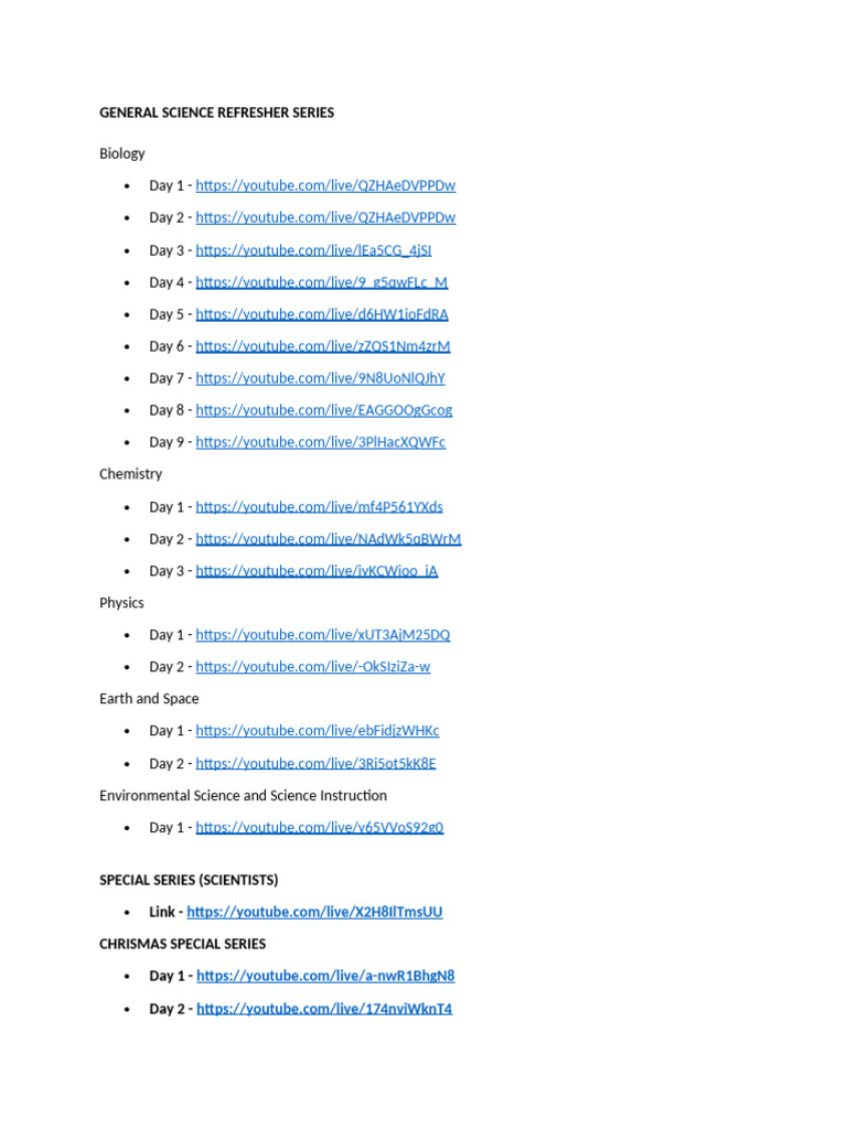 General Science Refresher Series | PDF | Natural Sciences | Science