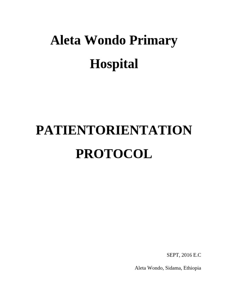 Patient Orientation Protocol Overview | PDF | Patient | Health Care