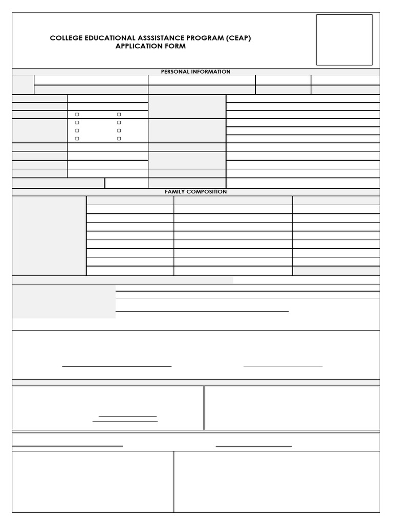 2025 CEAP Application FORM | PDF | Government
