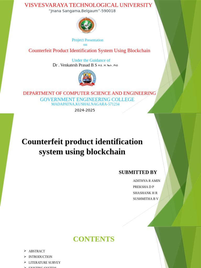 Counterfeit Product Identification System Using Blockchain | PDF ...