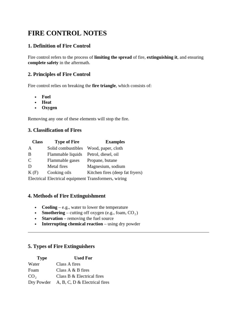 Fire Control Notes Cdacc | PDF | Fires | Combustion