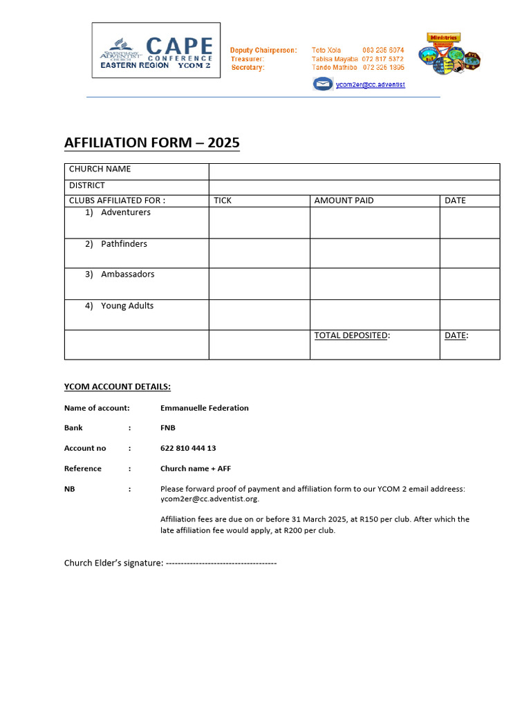 2025 Affiliations | PDF