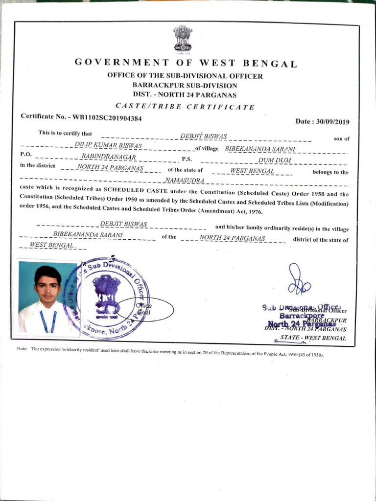 Cast Certificate | PDF