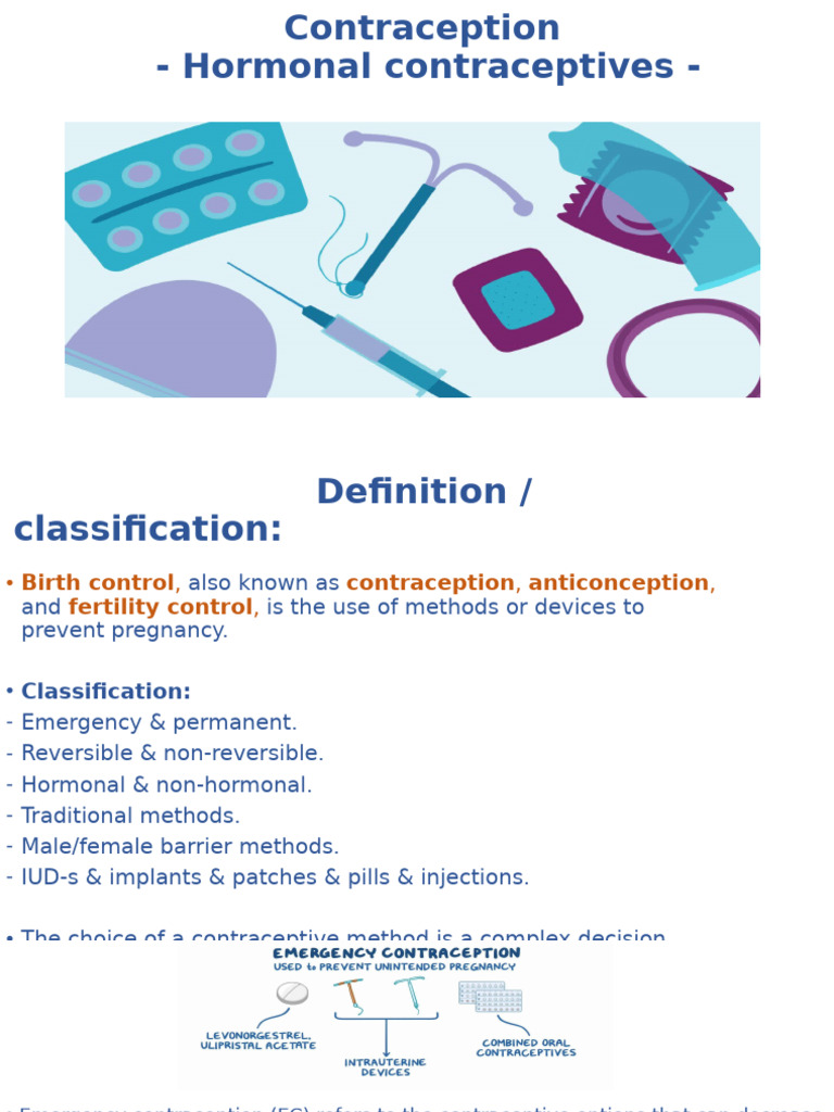 Hormonal Contraceptives | PDF | Combined Oral Contraceptive Pill ...