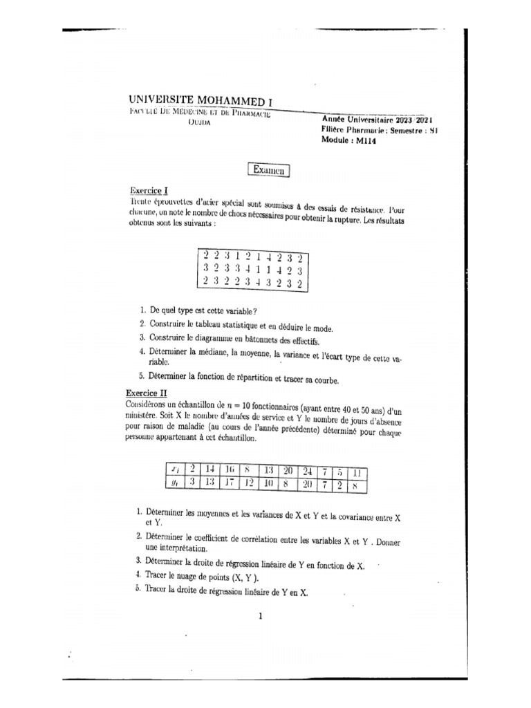 Examen de Maths | PDF