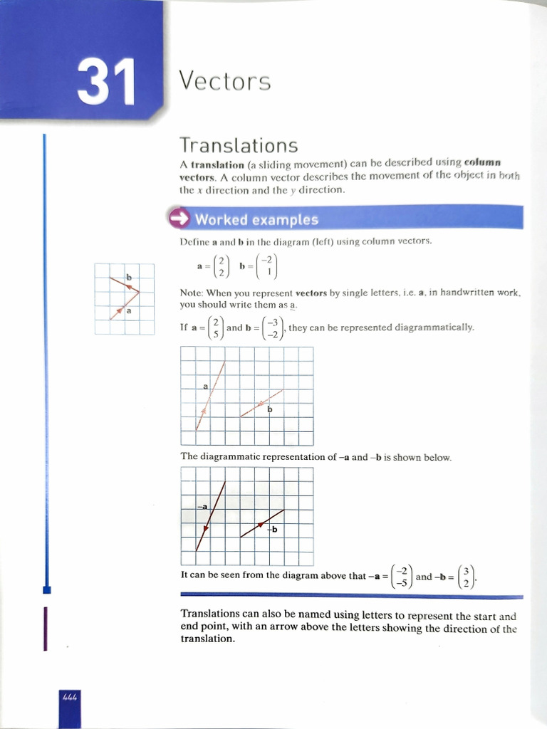 IGCSE Vectors Hodder Color No Markings | PDF