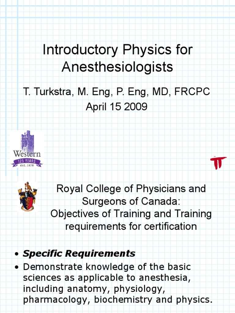An Introduction to Physics Principles Relevant to Anesthesiology | PDF ...