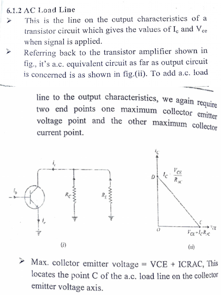 AC Load Line in Transistor Circuits | PDF