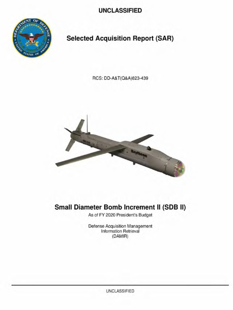 Small Diameter Bomb II Acquisition Report | PDF | Lockheed Martin F 35 ...