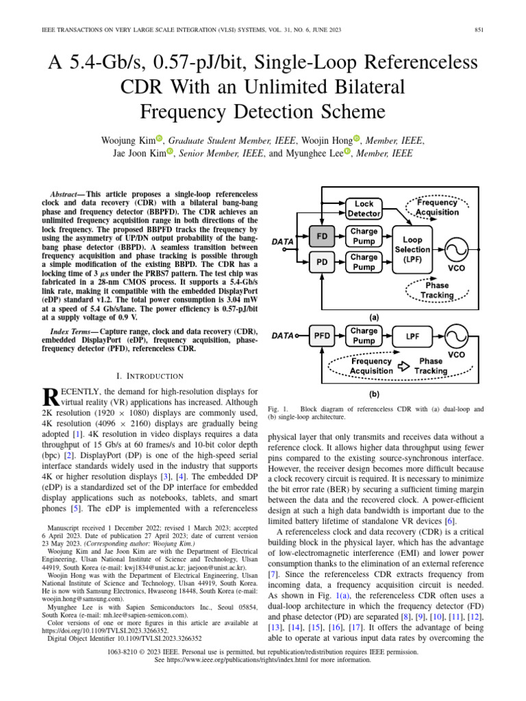 (2023) A 5.4 GB S 0.57 PJ Bit Single Loop Referenceless CDR With An Unlimited Bilateral ...