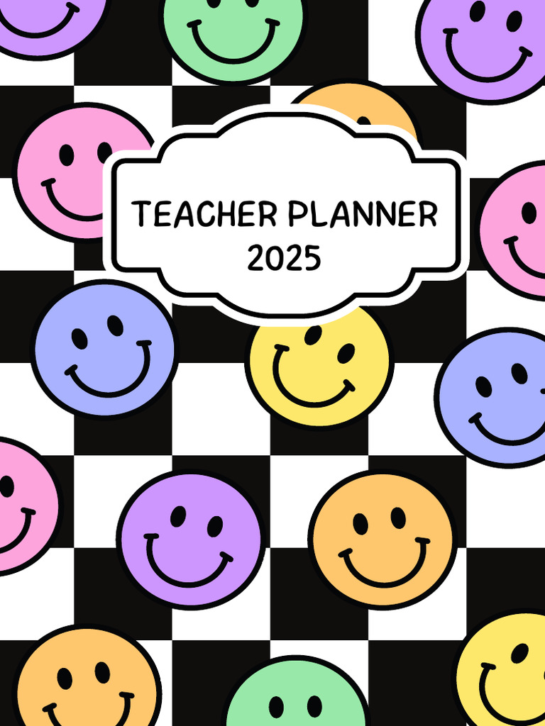 Ultimate Teacher Planner Colorful Smiley Fun Style | PDF