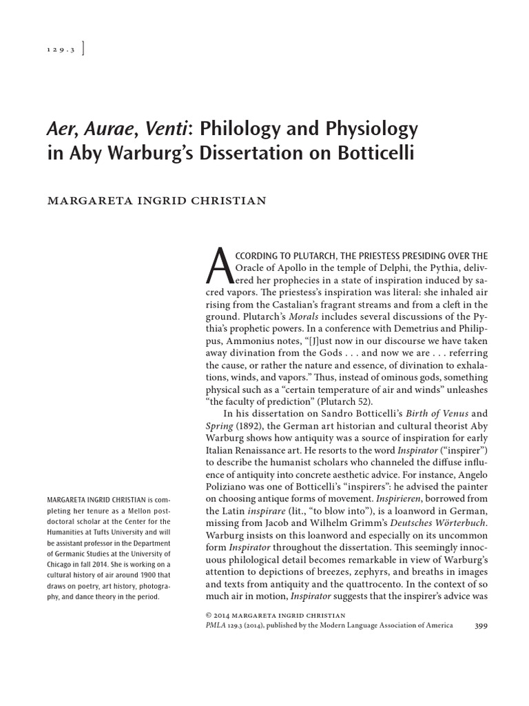 Aer, Aurae, Venti - Philology and | PDF | Art History | Liberal Arts ...