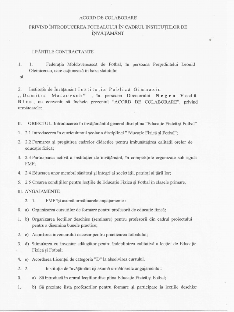 Acord Colaborare | PDF