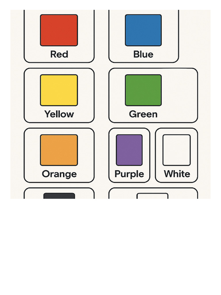 Flashcards Colors PECS | PDF