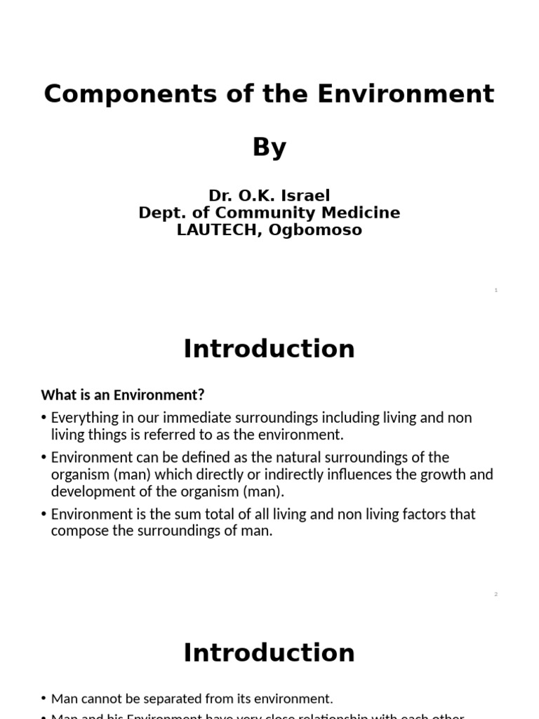 Components of the Environment Explained | PDF | Natural Environment ...