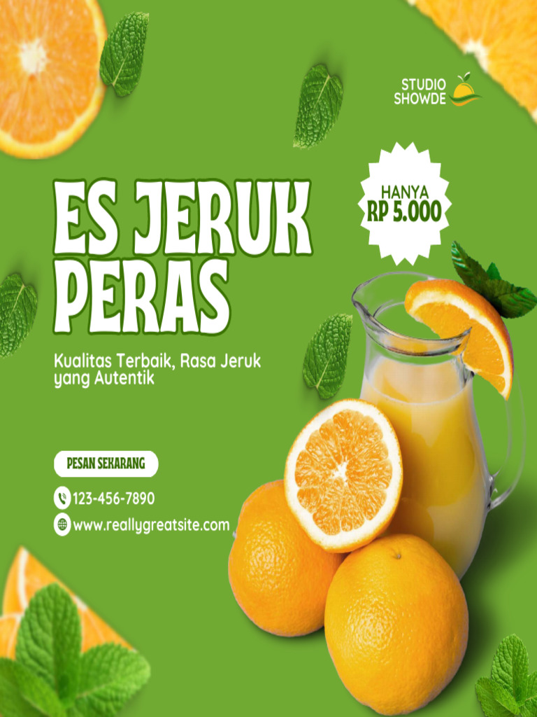 Hijau Dan Oranye Modern Es Jeruk Peras Instagram Post | PDF