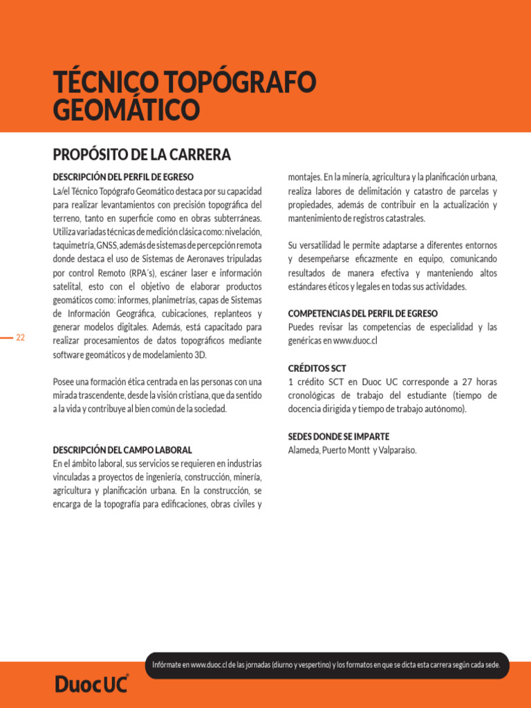 9 Tec Topografo Duoc Uc | PDF | Topografía | Sistema de información geográfica