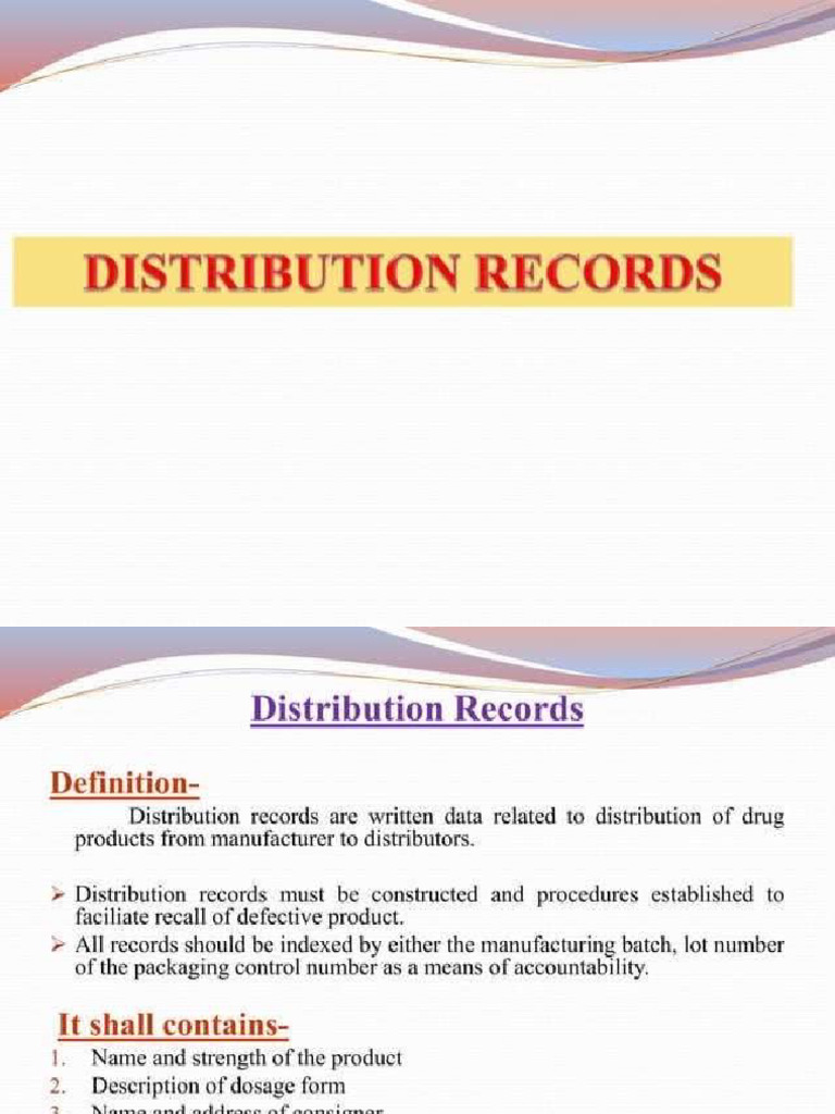 Distribution Record | PDF