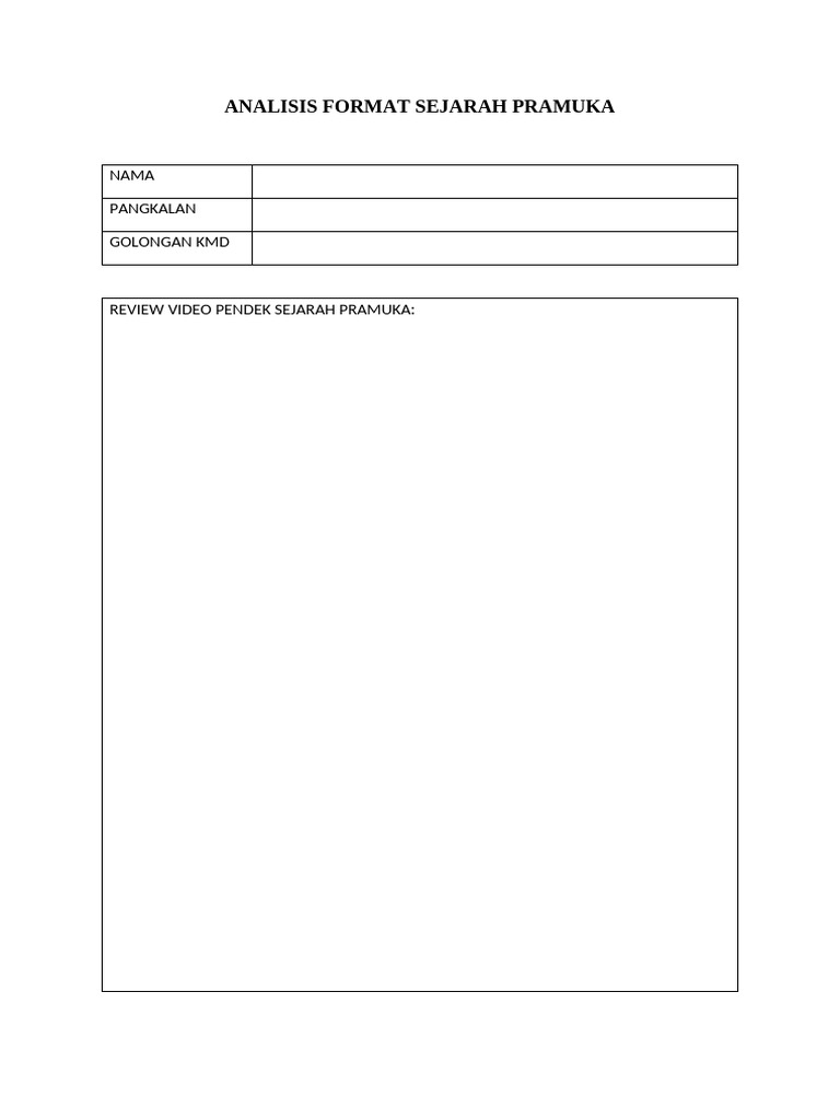 Format Sejarah Pramuka | PDF